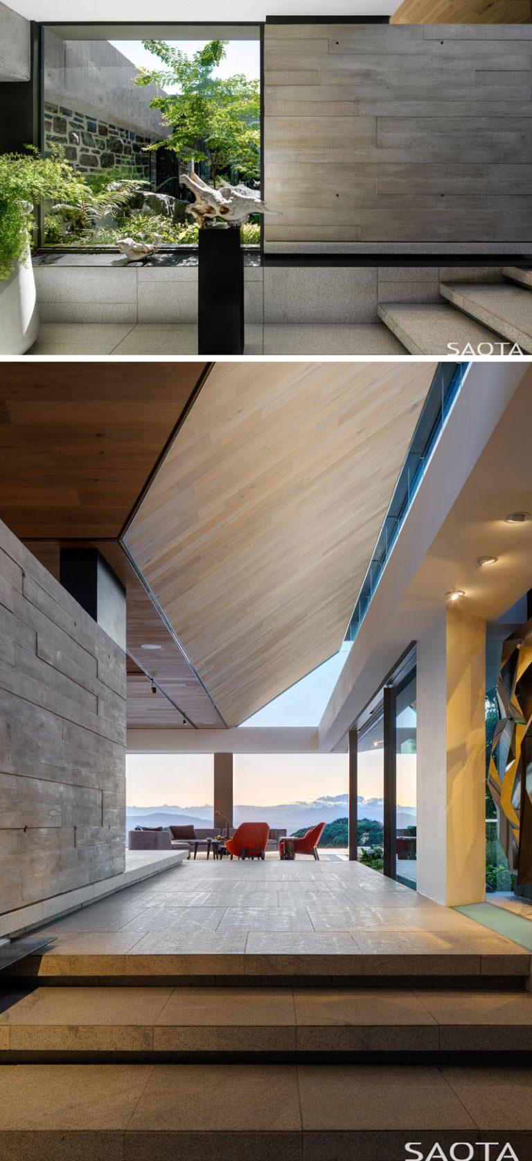 An Inverted Pyramid Roof Allows Light To Enter This Home In A Unique Way