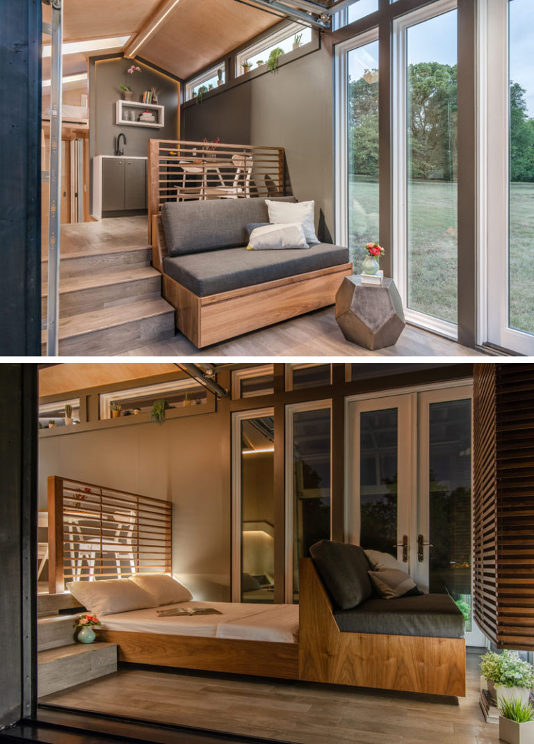 This Tiny House Was Designed With Multiple Levels For Living