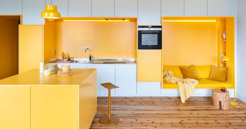 This Built-In Wall Unit Includes Storage And Seating