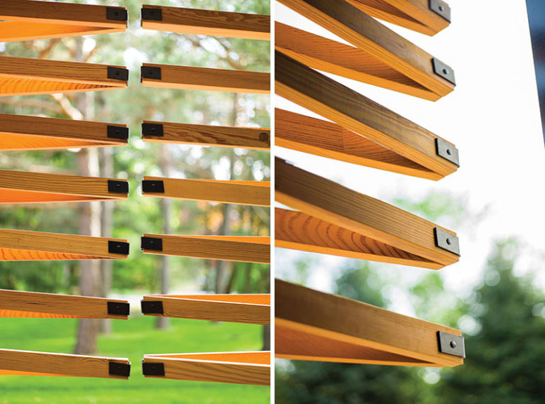 Architectural Design Detail - Pivoting Wood Screens