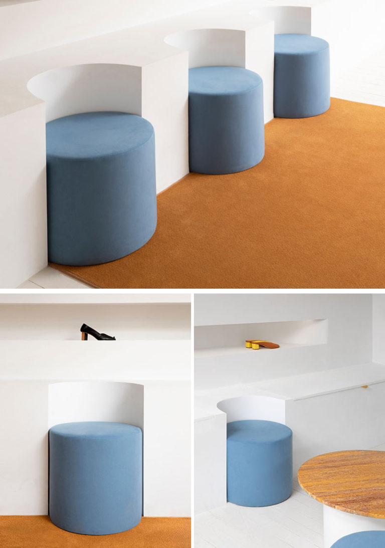 Design Detail - Half-Circle Cut Out Spaces Were Designed For Stools To ...