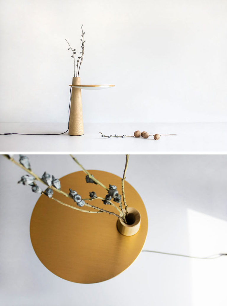 The 'Subtle Happiness' Table Lamp Combines A Removable Lamp With A Vase