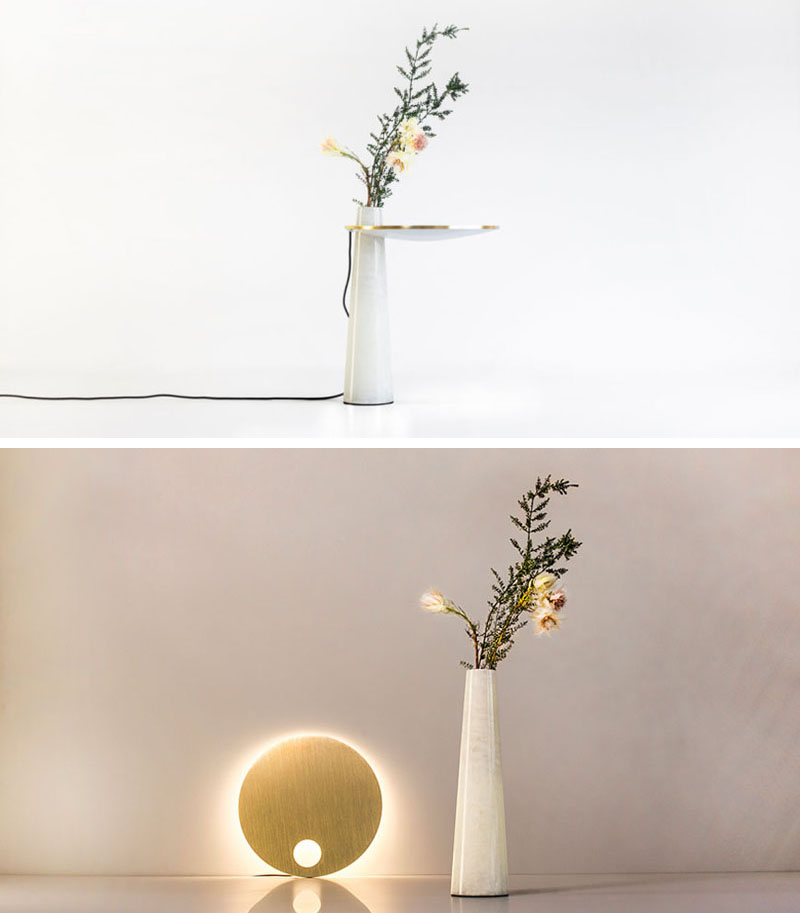The 'Subtle Happiness' Table Lamp Combines A Removable Lamp With A Vase