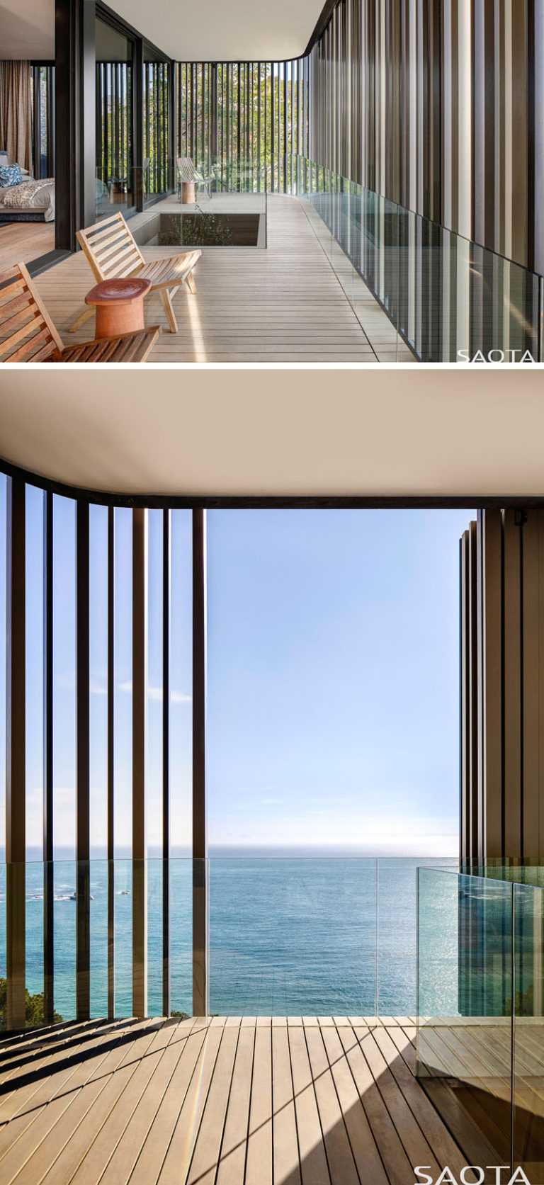 This South African House Has A Vertically Slatted Box That Hovers Over ...