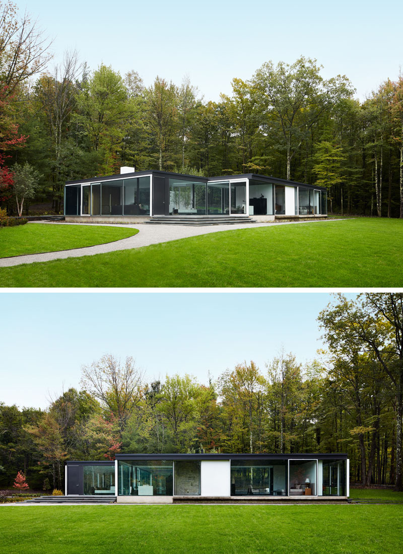 The Exterior Of This Home In New York Is Almost Entirely Made Of Windows