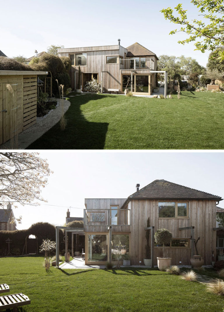 This 200-Year-Old House In England Received A Wood Covered Addition