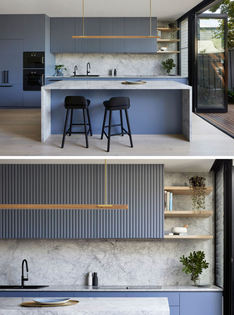 A Dusty Blue Kitchen Sets The Tone In This House Renovation