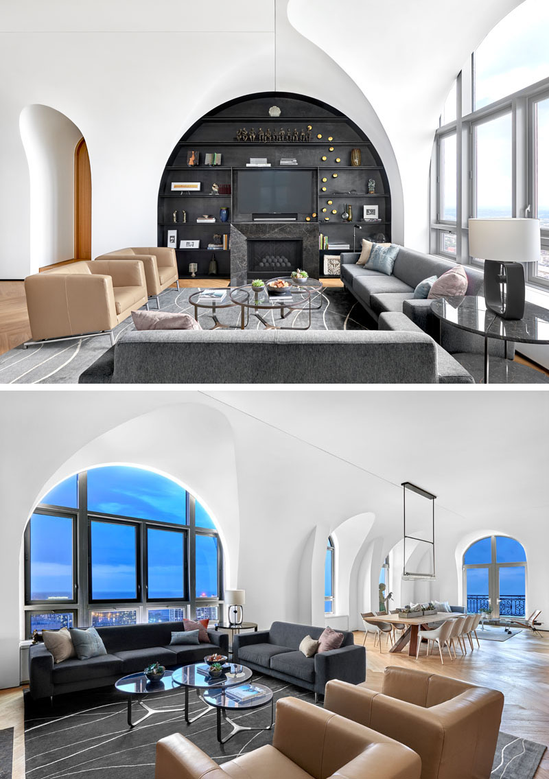 Arched Windows And Vaulted Ceilings Help To Make This A Bright And Open ...