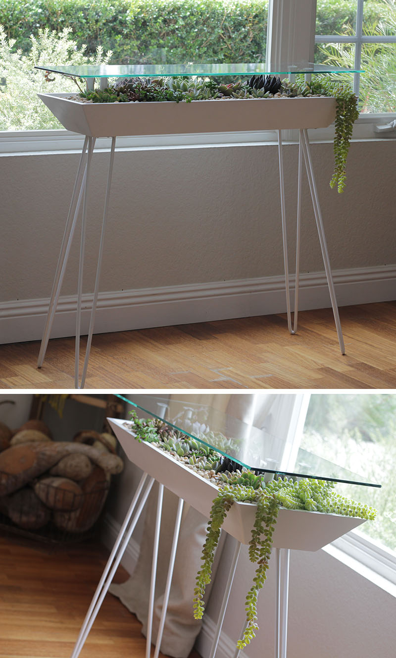 The BloomingTable Has A Built-In Cacti And Succulent Planter