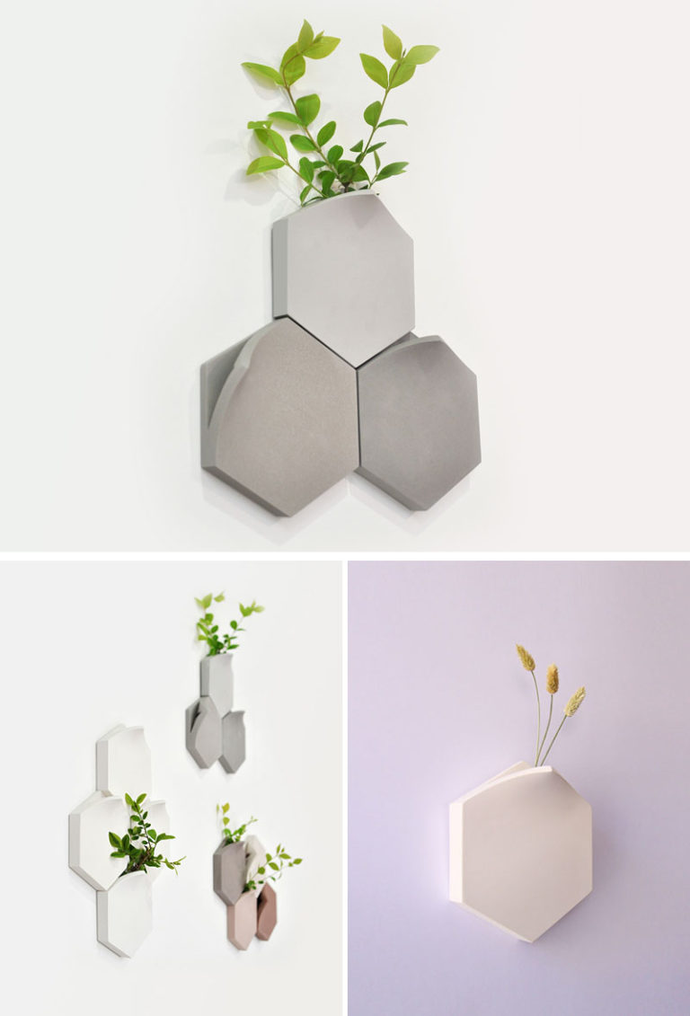 Decor Ideas - Wall Mounted Vases Inspired By The Tiny Gaps In Pavements