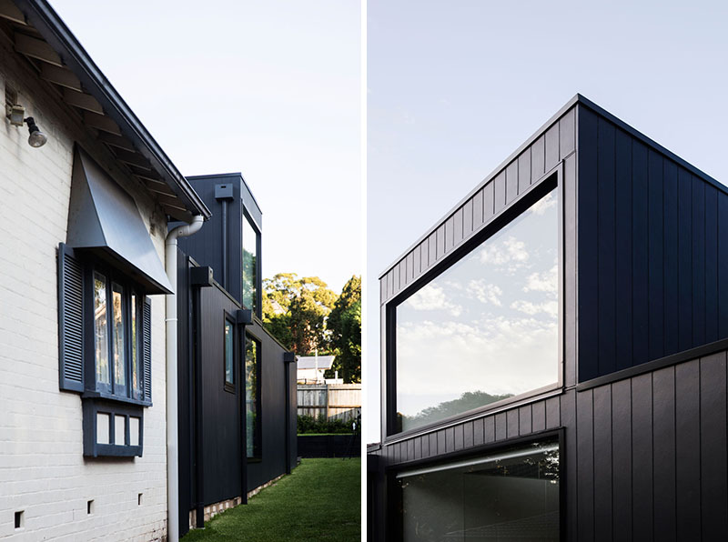A Contemporary Shed-Like Addition Was Added To This 1930's House