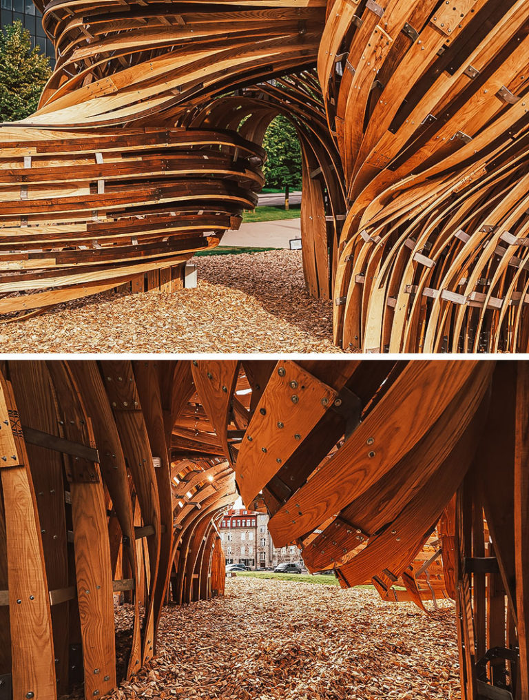A New Sculptural Wood Pavilion Stands Proud In Estonia