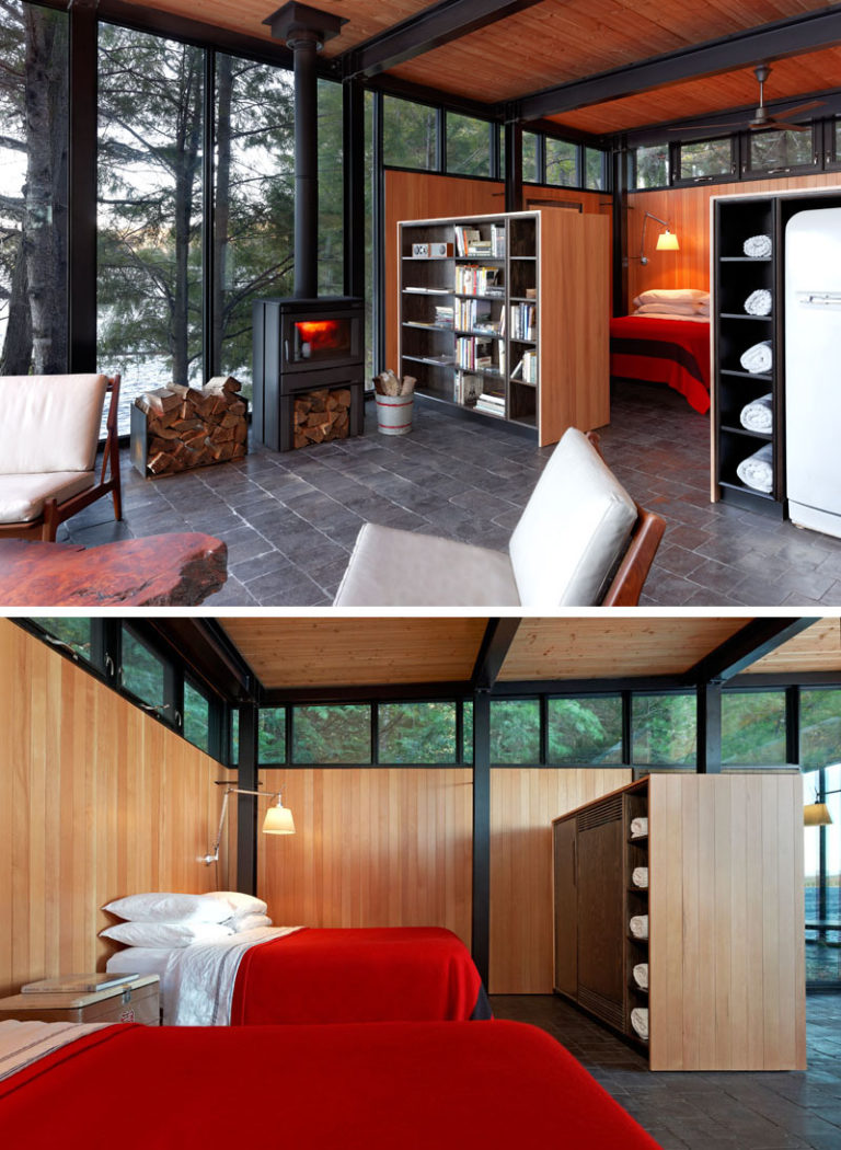 A New Modern Boat House On The Shores Of A Lake In Ontario