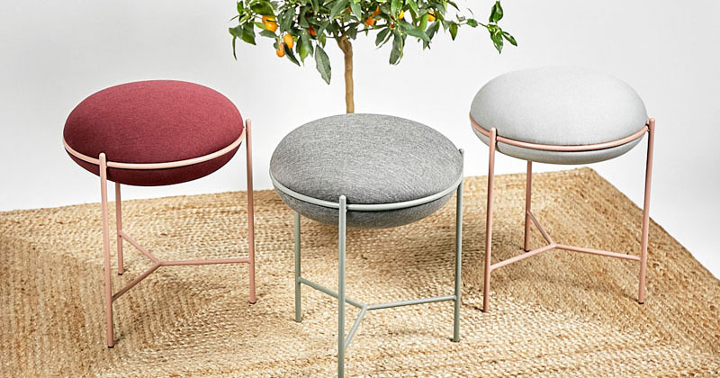 The NEA Stool Offers Minimalist Seating With A Subtle Pop Of Color