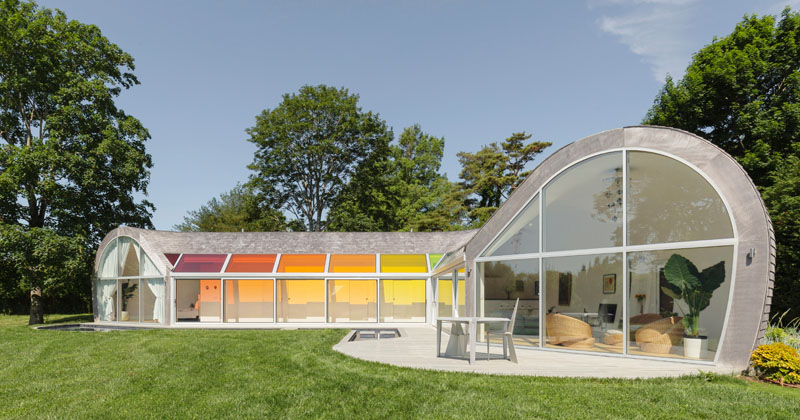 Colorful Skylights And A Curvaceous Design Are Features Of The Cocoon House
