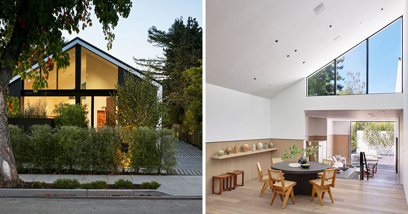 A Peaked Roof Allows For High Ceilings Throughout This California Home