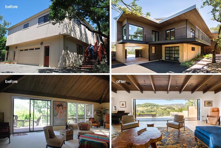 Before & After - This Dated House Was Transformed Into A Contemporary ...
