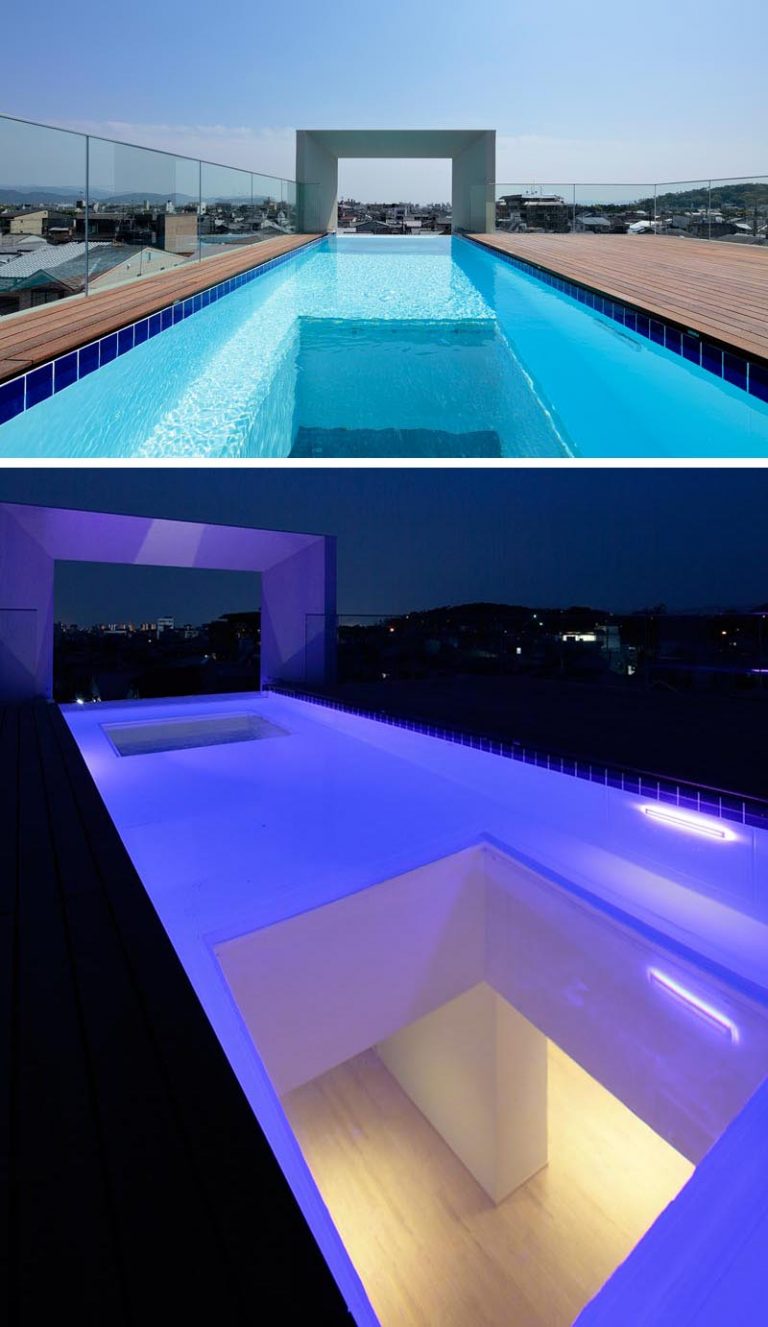 This House Has A Rooftop Swimming Pool With A Window For Views Of The ...