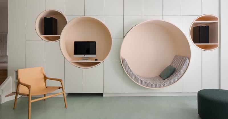 Circular Niches Are A Fun Design Detail In This French Apartment
