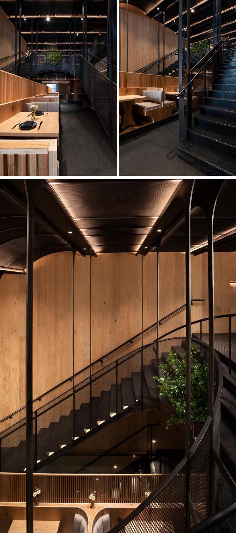 Extensive Use Of Hidden Lighting Gives This Restaurant A Warm Glow