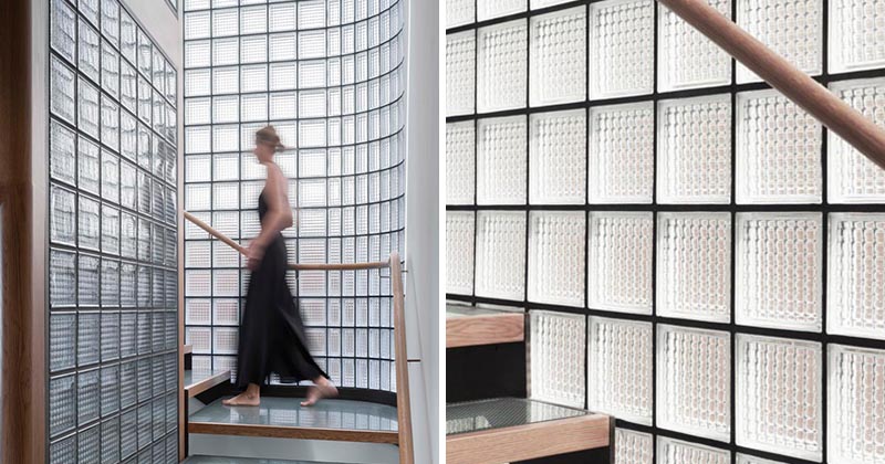 The Walls Of Glass Blocks Surrounding These Stairs Help To Provide ...
