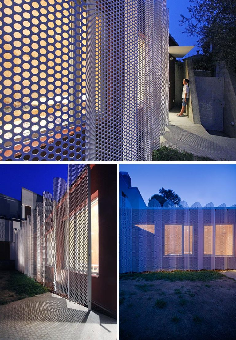 Perforated Wavy Metal Screens Are A Reference To Ancient Persian Arches