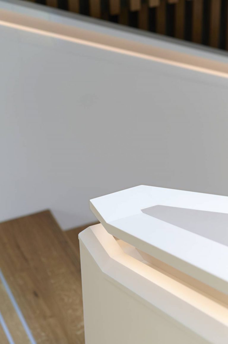 A Handrail With Hidden Lighting Is A Bright Idea For These Stairs