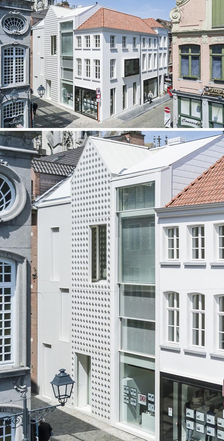 A Cross Pattern Covers This Facade Made From Precast Concrete