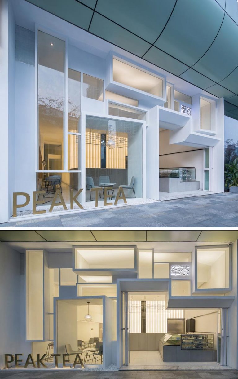 Before & After - A Tea Shop With A Unique Facade Makes Use Of A Wide ...