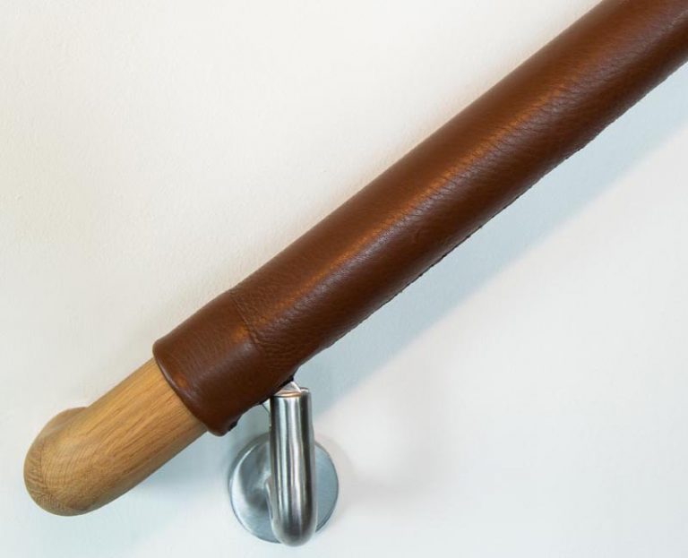 A Leather-Wrapped Handrail Provides Extra Grip When Using These Stairs