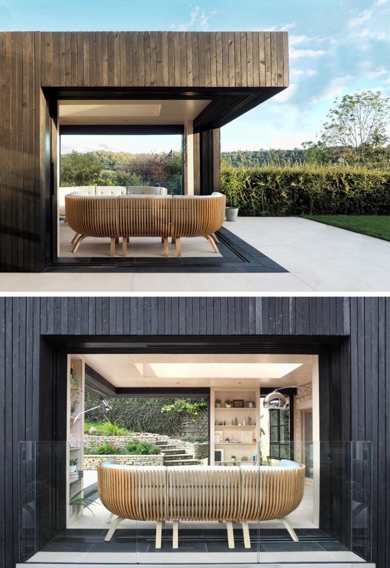 This Reading Room Opens Up To The Backyard For Quiet Moments