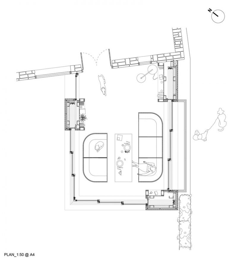 This Reading Room Opens Up To The Backyard For Quiet Moments