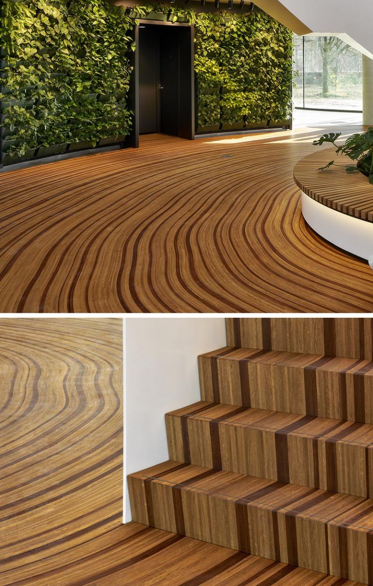 This Custom-Designed Wood Floor Was Made To Look Like The Growth-Rings ...