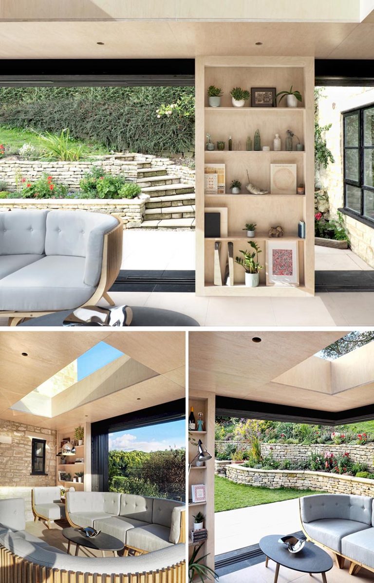 This Reading Room Opens Up To The Backyard For Quiet Moments