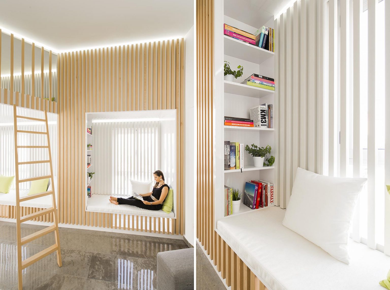 Wood Slats On The Walls Give This Home's Interior A Distinct Look