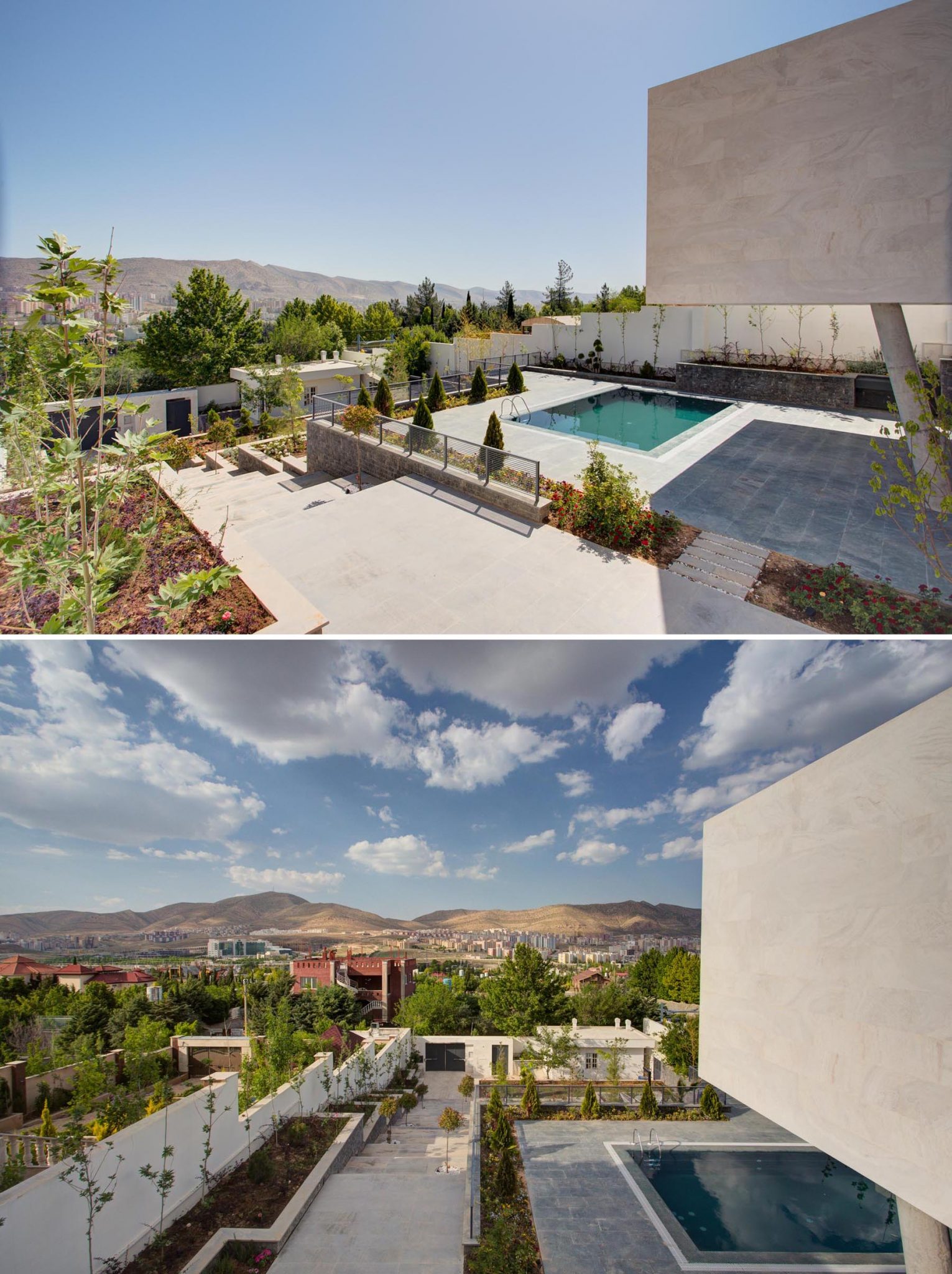 Terraced Landscaping Provides This Home With Multiple Gardens