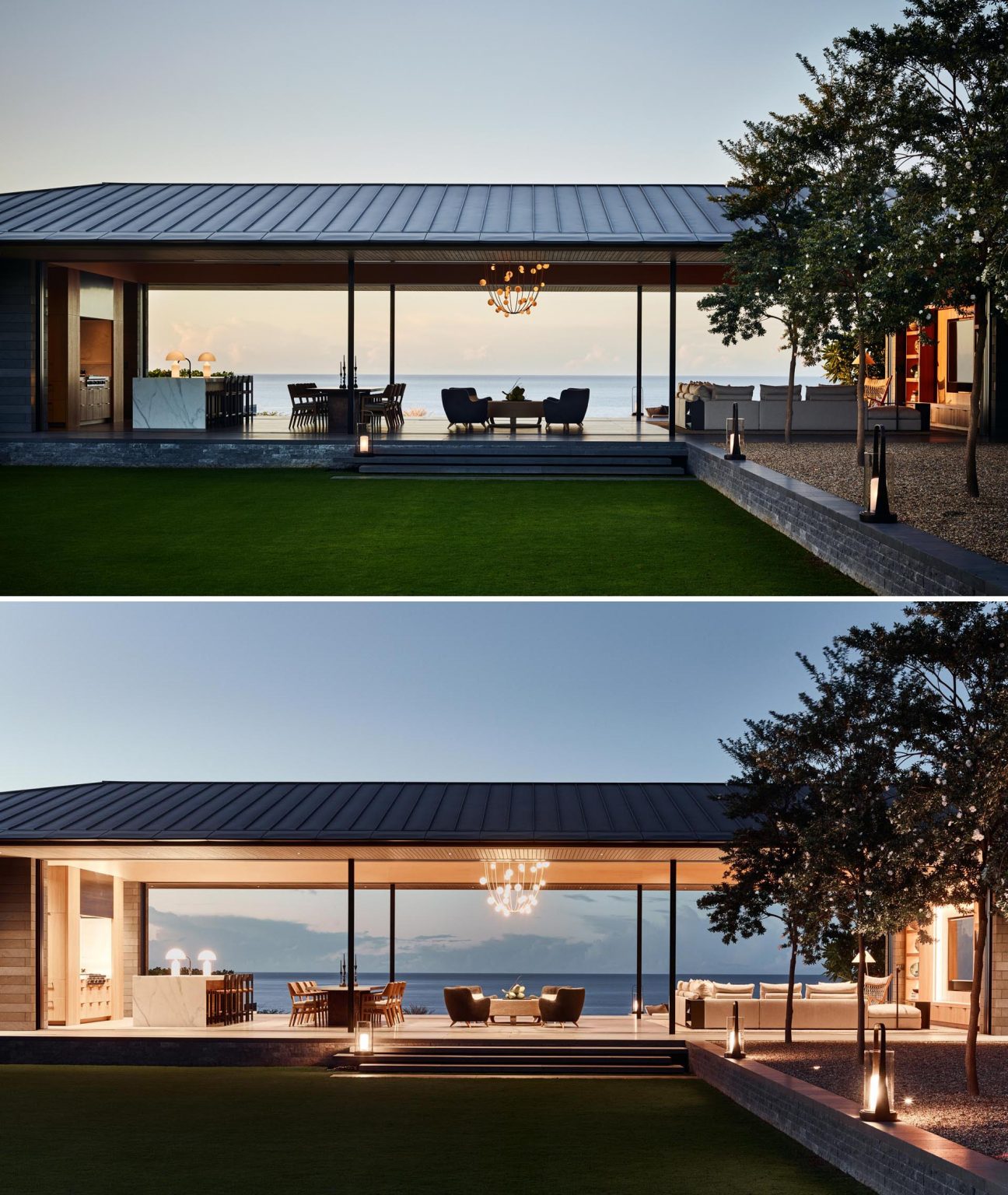 The Walls Of This Home Surrounding The Living Room, Kitchen, And Dining ...