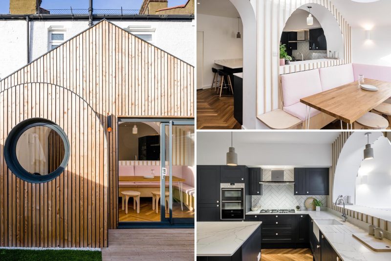 Vertical Strips Of Wood Are A Theme That Continues From The Exterior To ...