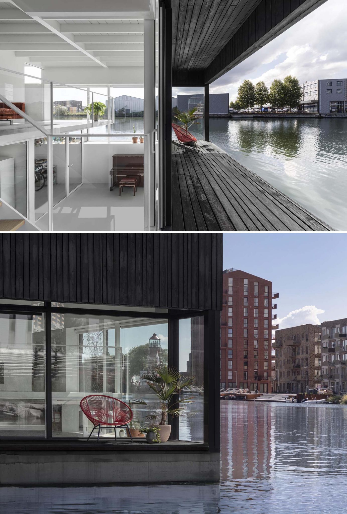 A Modern Float Home With A Bold Black Exterior Has Joined This Floating ...