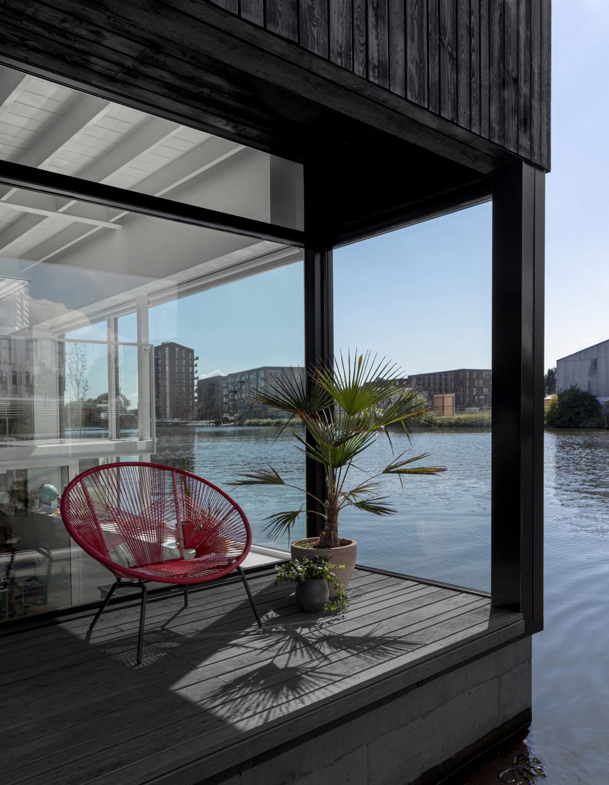 A Modern Float Home With A Bold Black Exterior Has Joined This Floating ...