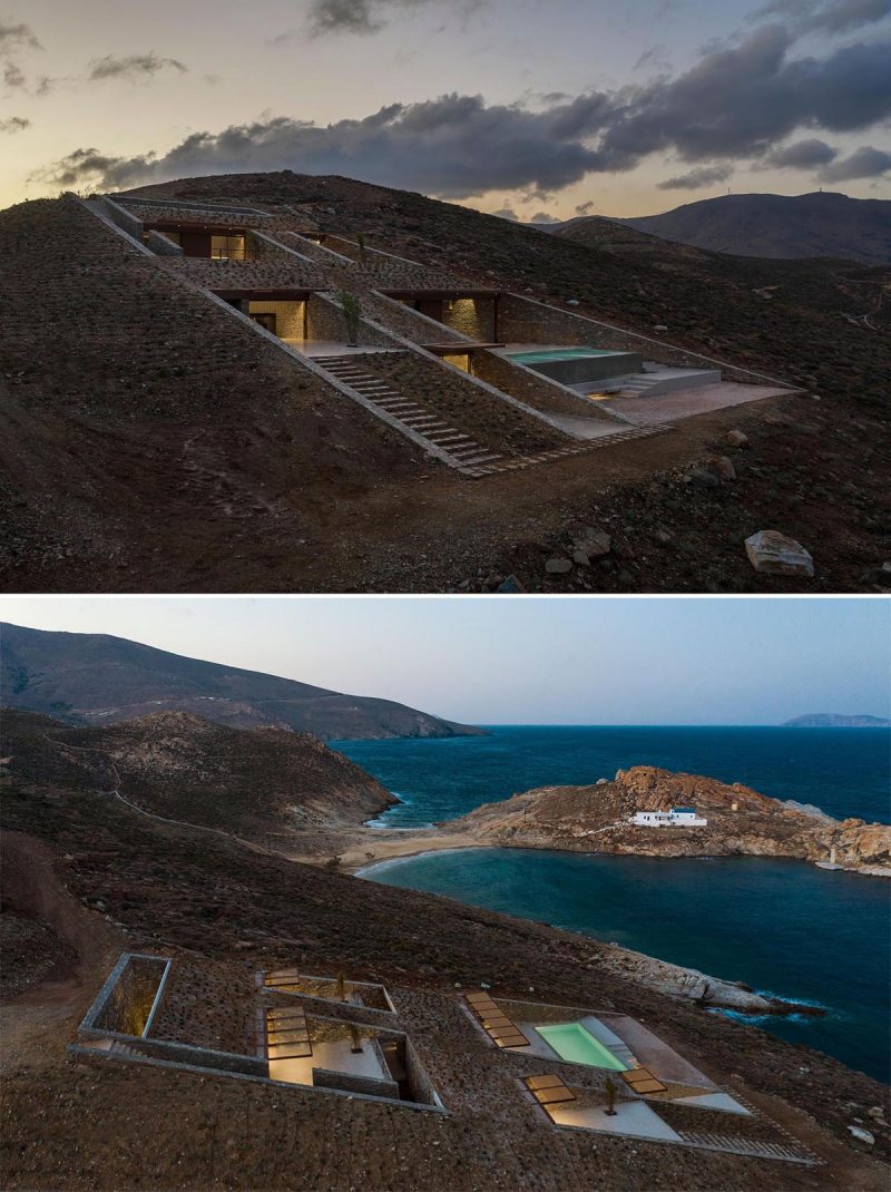 A Home Built Into The Hillside Of This Island Is Almost Invisible