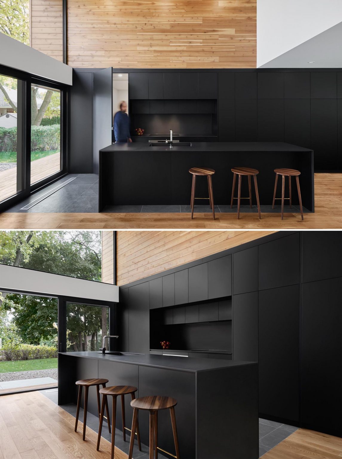 A Black Kitchen Is A Bold Design Decision For The Interior Of This ...