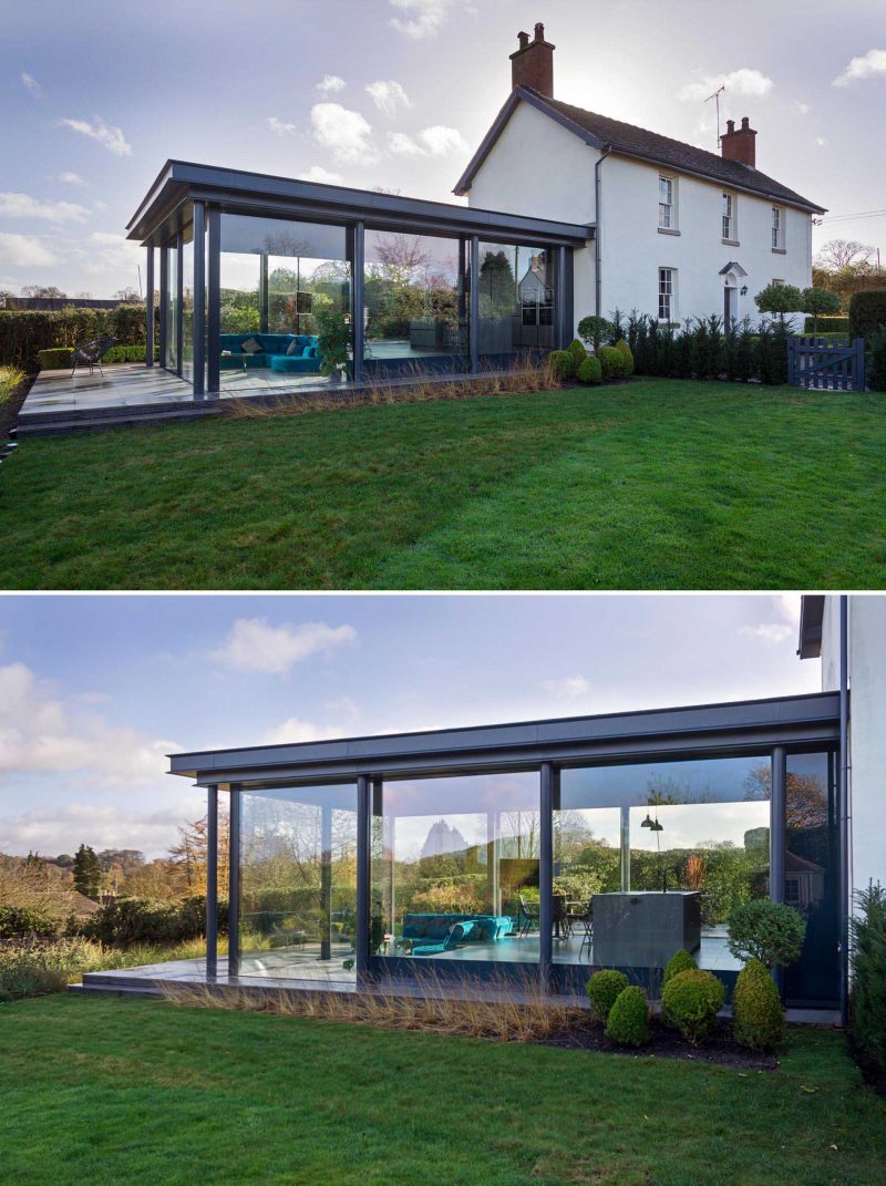 A Glass Enclosed Extension Added More Living Space To This Home
