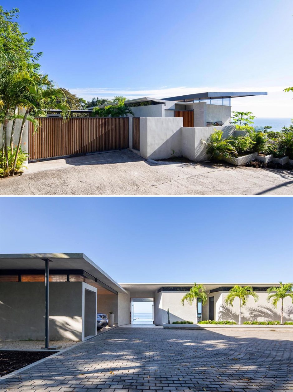 The Large Roof Overhang On This House Was Designed To Provide Shade ...