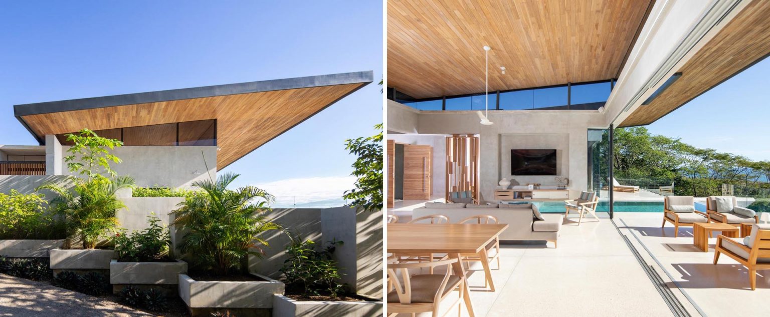 The Large Roof Overhang On This House Was Designed To Provide Shade ...