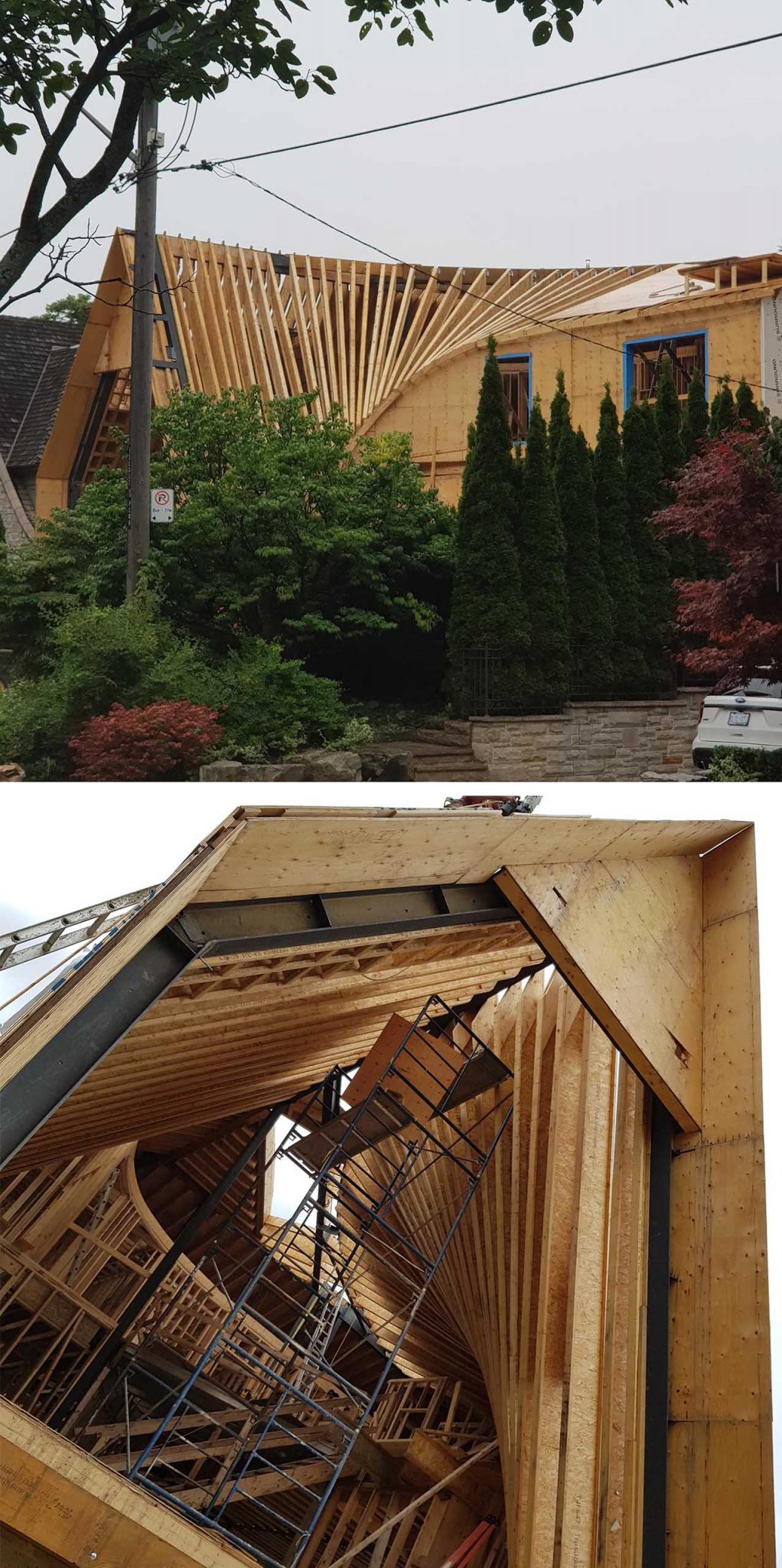 A Curved Roof Covered In Diamond-Shaped Zinc Shingles Adds A Creative ...