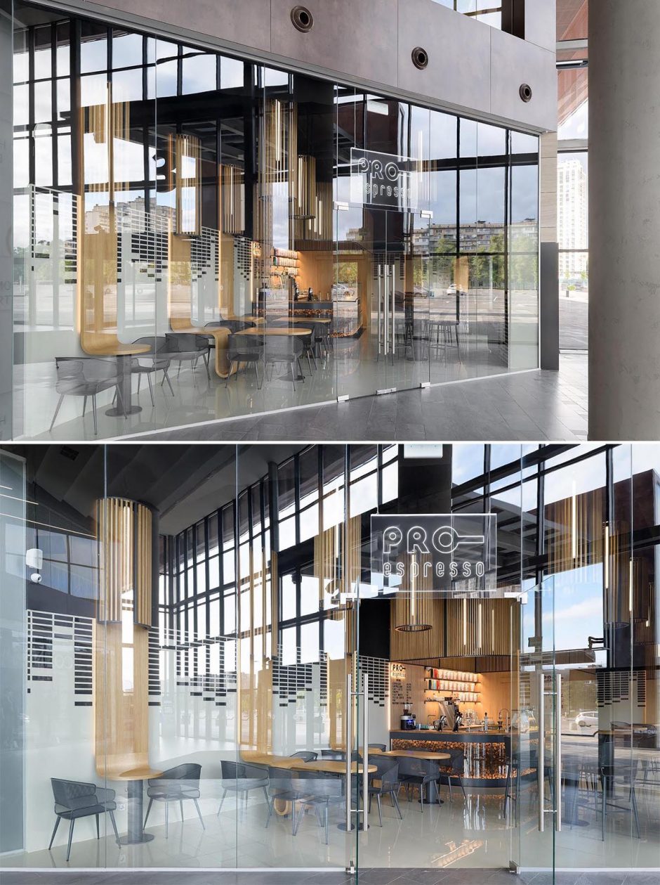 The Custom Designed Tables In This Cafe Are Like A Ribbon That Wraps ...