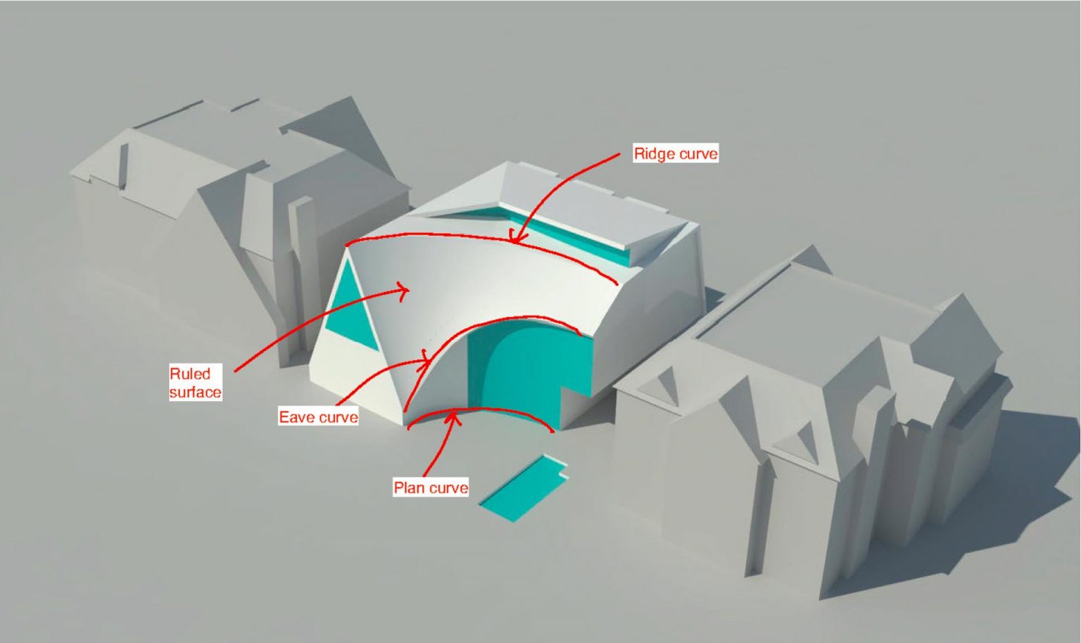 A Curved Roof Covered In Diamond-Shaped Zinc Shingles Adds A Creative ...