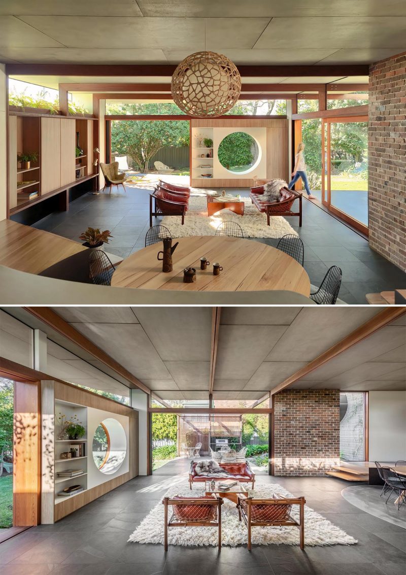 Circles Are A Design Theme Found Throughout This House Addition