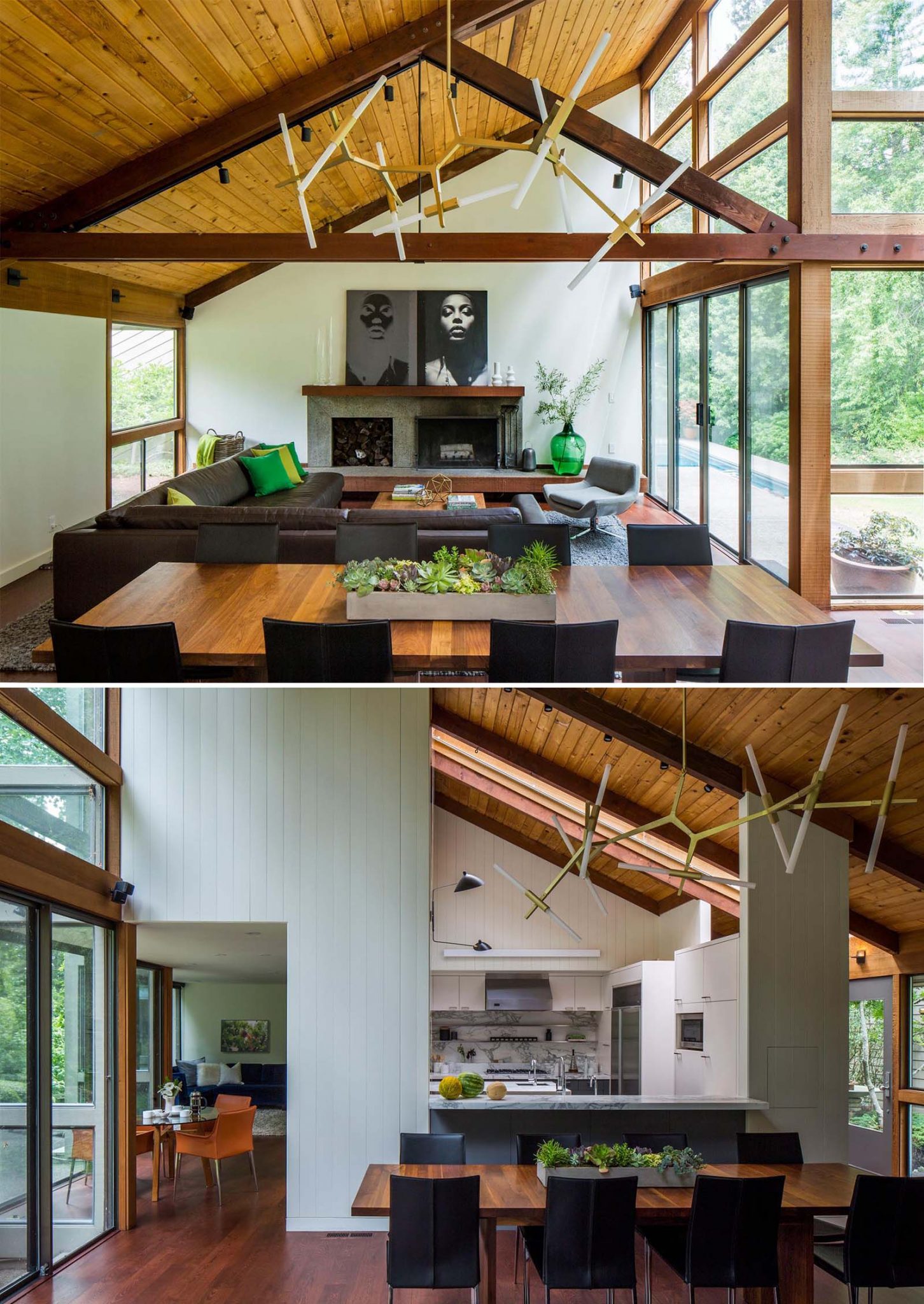 A Delightful Terraced Garden Sits In Front Of This Outdoor Dining Room